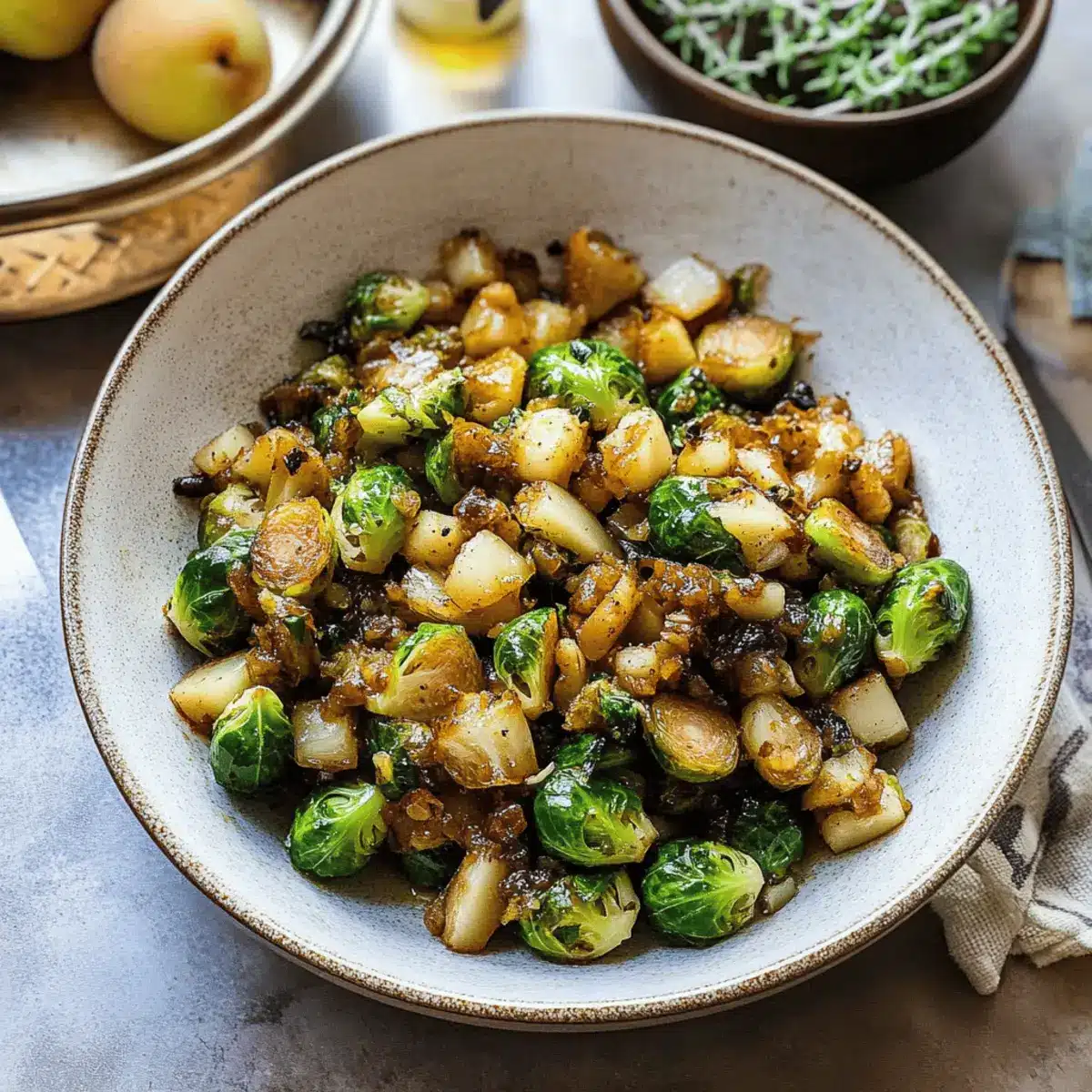 Brussels Sprouts with White Balsamic Pear Chutney Magic – ALFREDO RECIPES